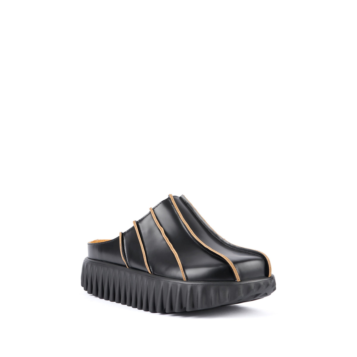 Women's Black Waffo Mule by 4CCCCEES – PATRICIA