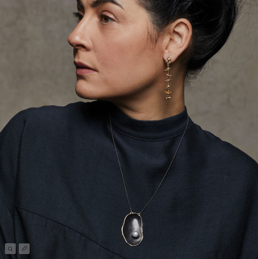 Bronze and Sterling Shell with Pearl by Julie Cohn – PATRICIA