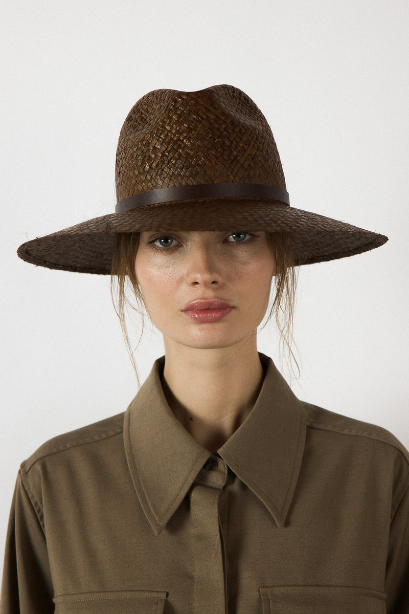 Dora Hat in Brown by Janessa Leone – PATRICIA