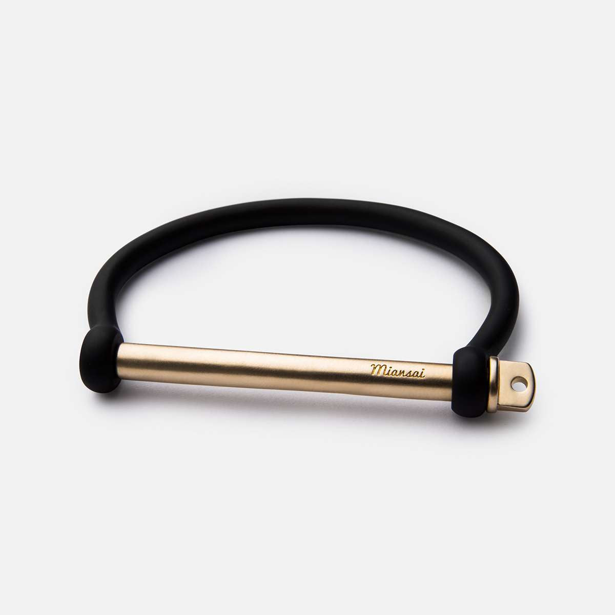 Miansai Noir Screw Cuff with Brass Bar | PATRICIA